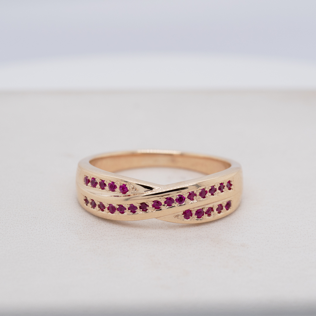 Ruby Crossover Ring » Dalgleish Diamonds