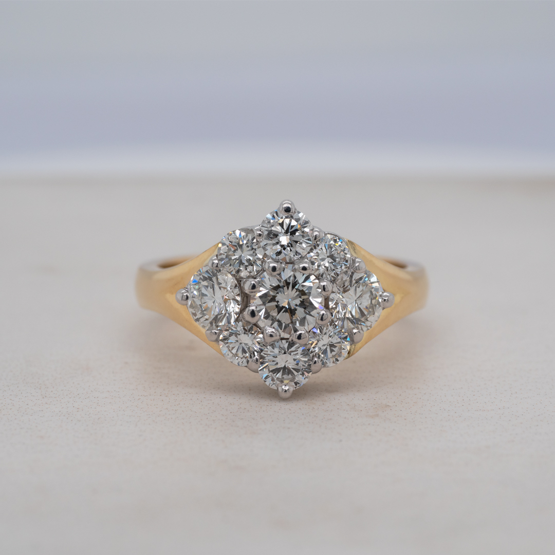 Diamond Shaped Diamond Cluster Ring » Dalgleish Diamonds