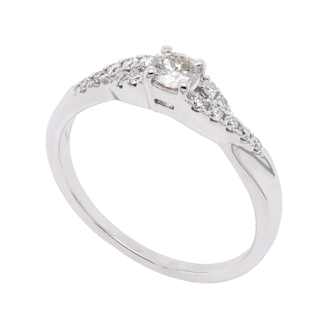 Infinity Twisted Diamond Solitaire Ring » Dalgleish Diamonds