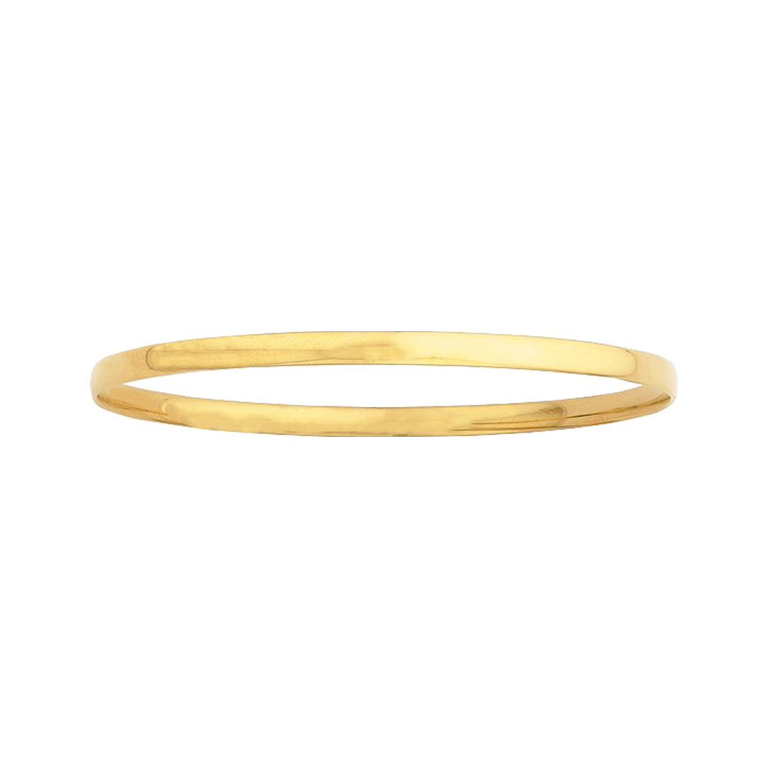 9ct Gold Sharp Oval Bangle | Dalgleish Diamonds » Dalgleish Diamonds