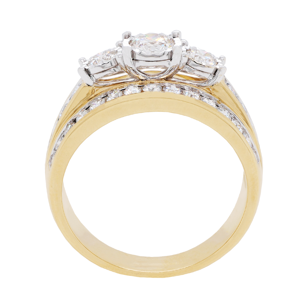 Three Band Three Stone Diamond Ring | Dalgleish Diamonds » Dalgleish ...