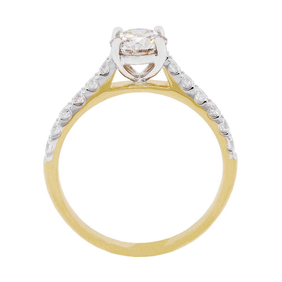 Scallop Set Champagne Diamond Solitaire Ring | Dalgleish Diamonds ...