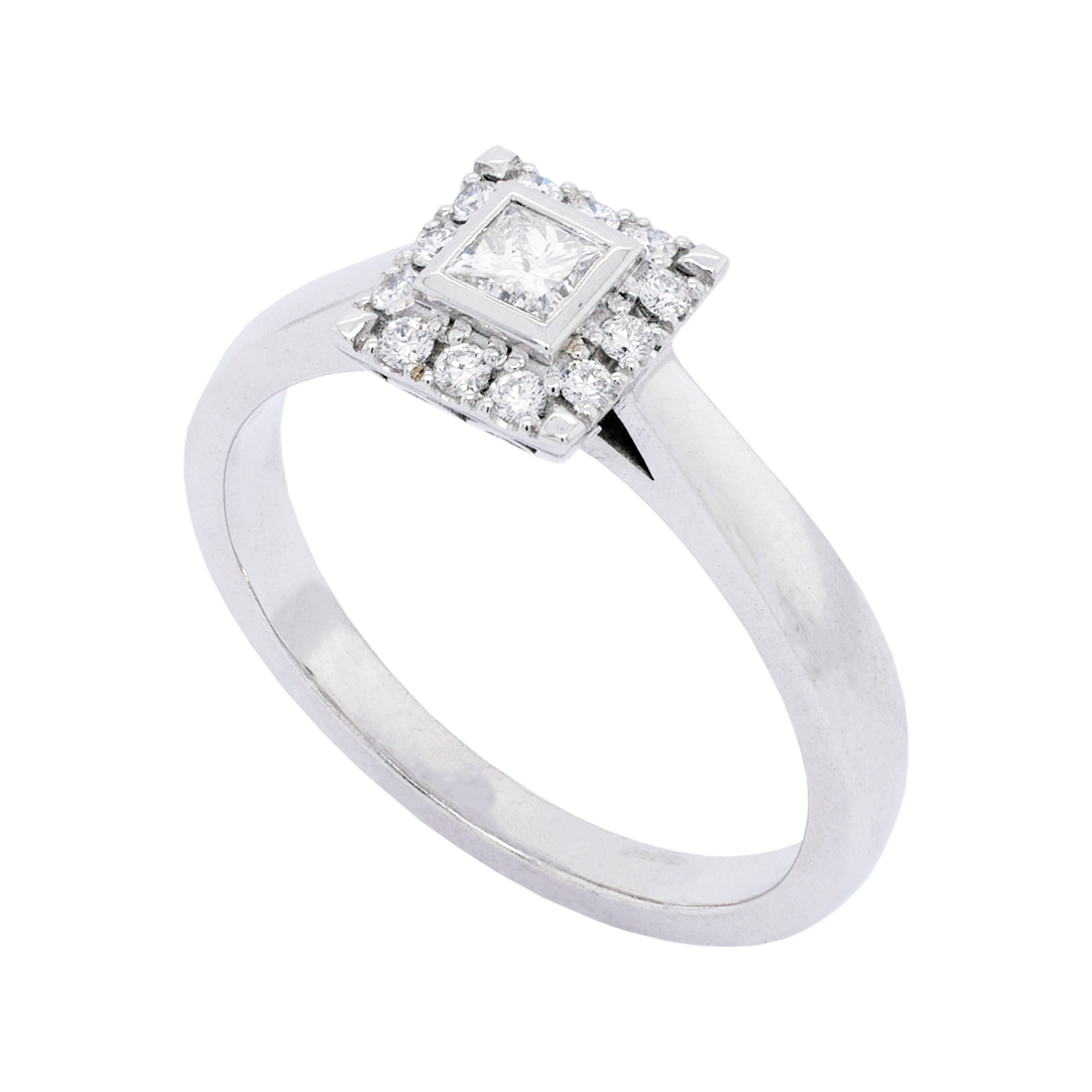 Princess Cut Diamond Halo Ring | Dalgleish Diamonds » Dalgleish Diamonds