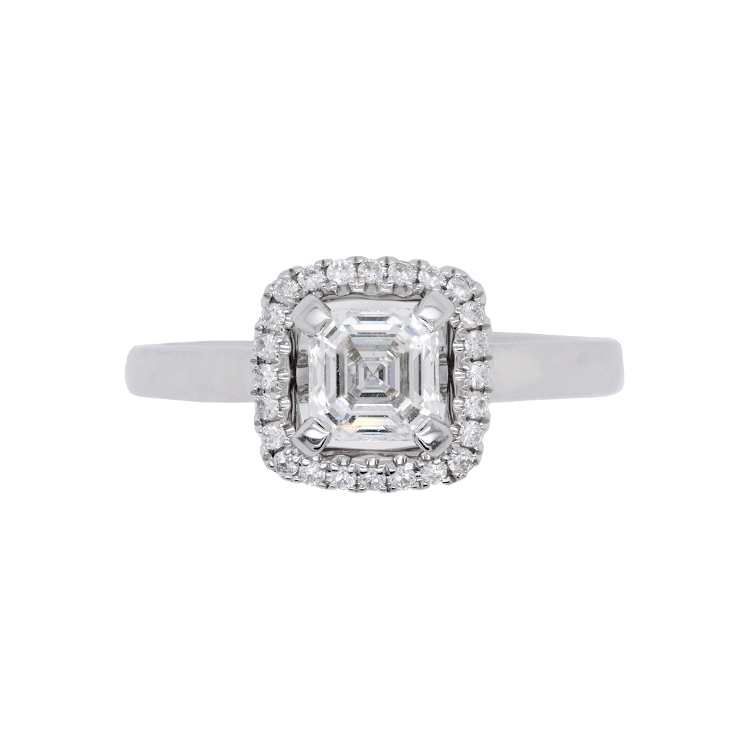 Ascher Cut Diamond Halo Ring | Dalgleish Diamonds » Dalgleish Diamonds