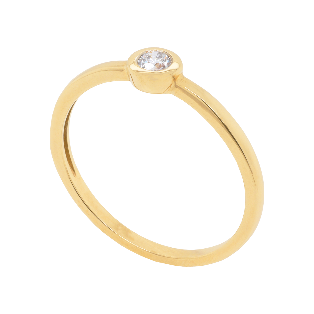 Rubover Set Delicate Diamond Solitaire Ring | Dalgleish Diamonds ...