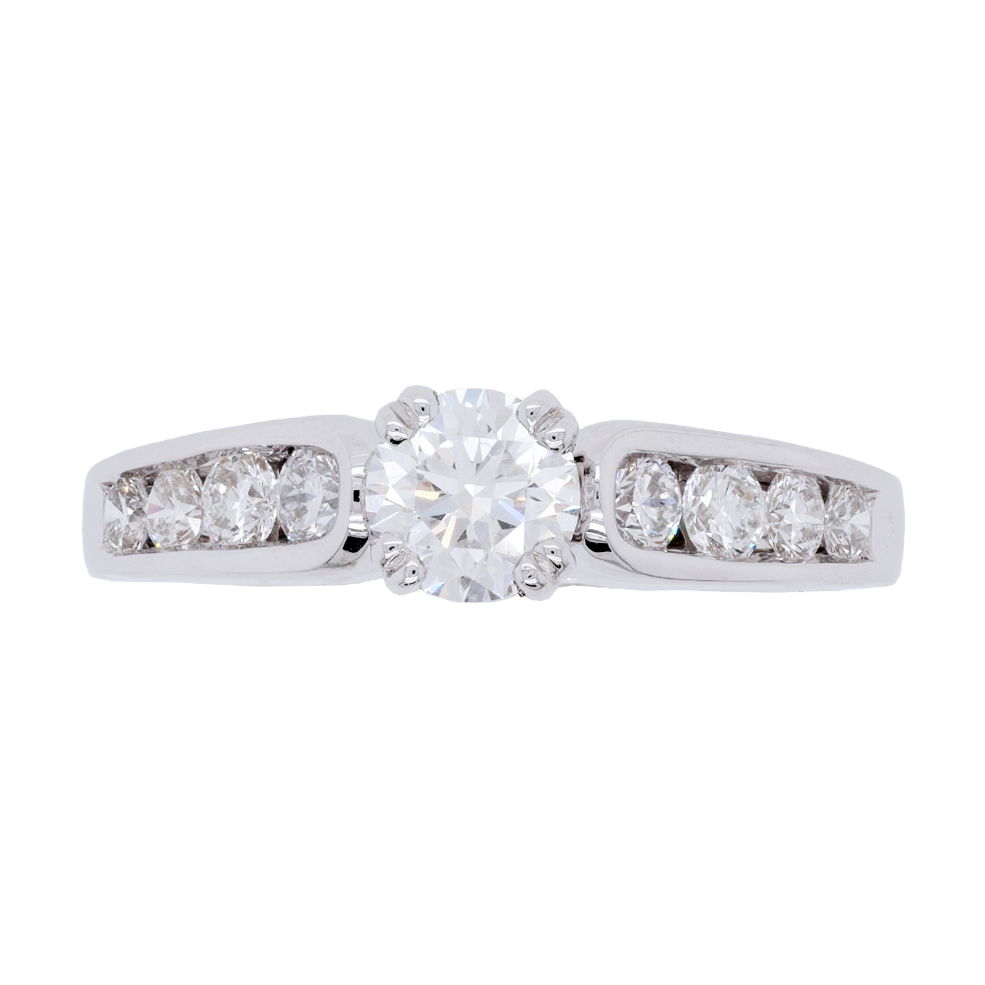Double Claw Diamond Solitaire Channel Set Shoulders » Dalgleish Diamonds