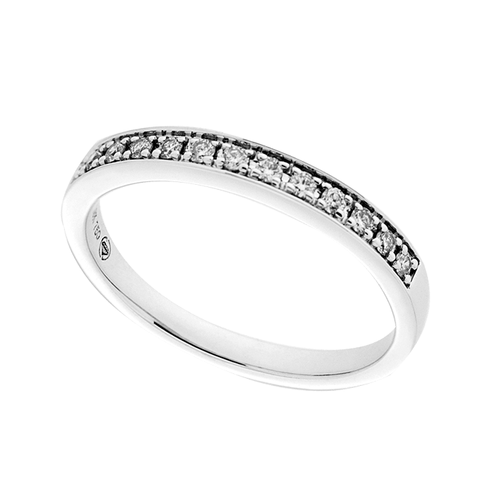 White Gold Grain Set Band » Dalgleish Diamonds