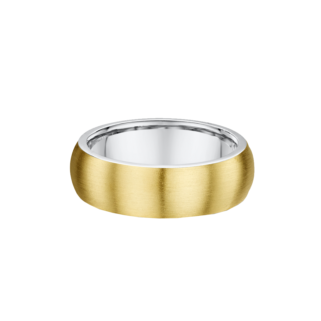 Two Tone Rounded Profile Men's Wedding Ring | Dalgleish Diamonds ...