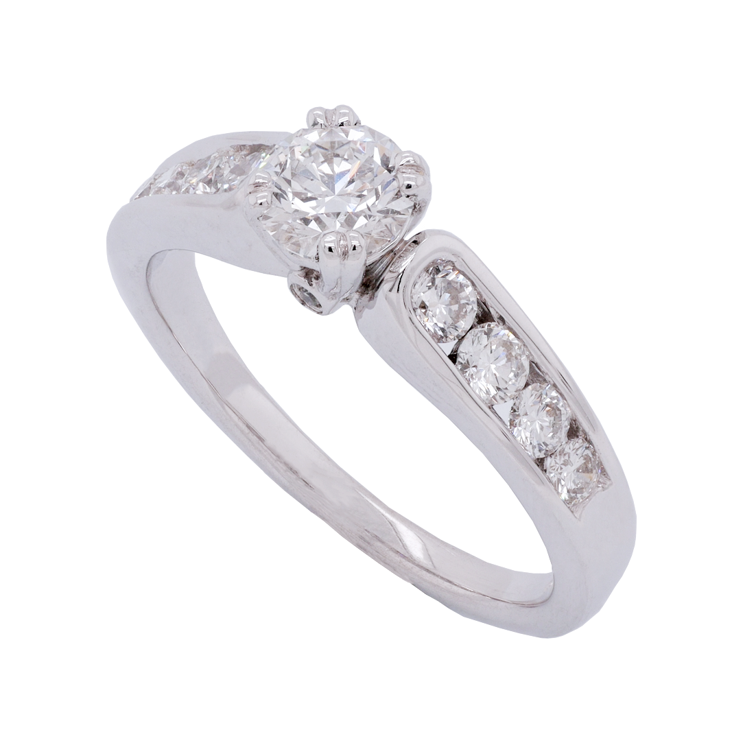 Double Claw Diamond Solitaire Channel Set Shoulders » Dalgleish Diamonds