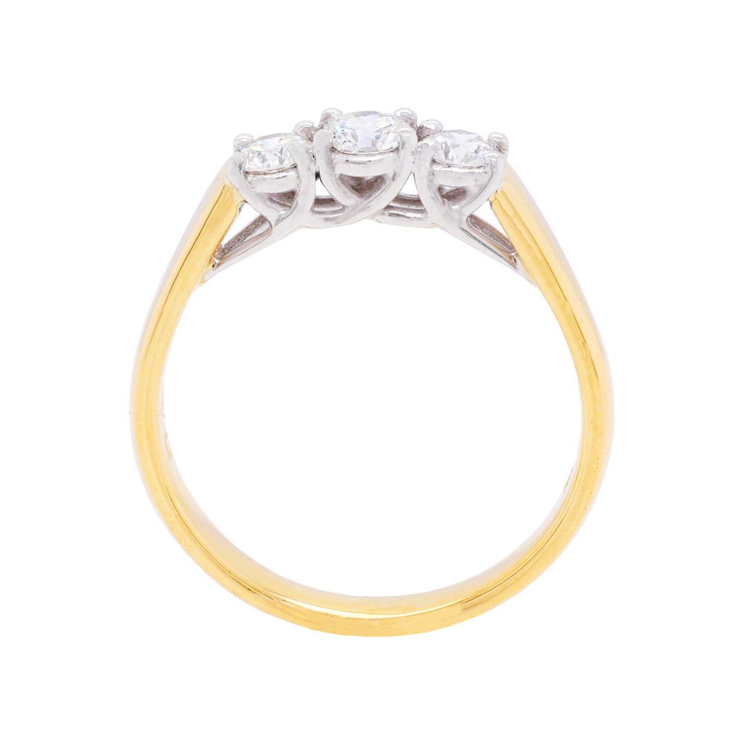 Sweeping Three Stone Round Brilliant Diamond Ring | Dalgleish Diamonds ...